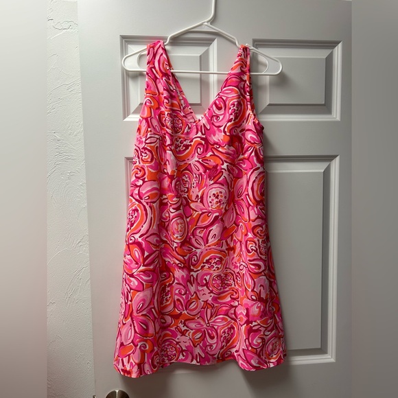 Lilly Pulitzer | Dresses | Lilly Pulitzer Calissa Pink Pout Mango Salsa ...